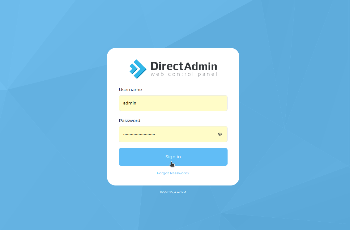 CrownCloud Wiki - How To Access The Terminal In Directadmin