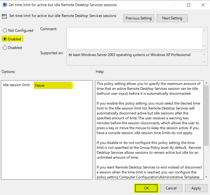 CrownCloud Wiki - How To Keep A Session Alive In RDP