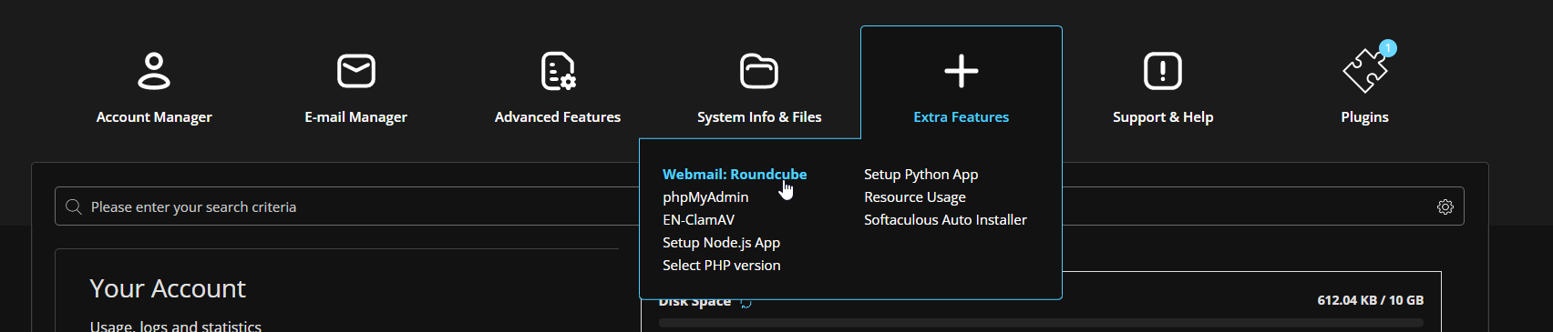 CrownCloud Wiki - How To Create An Email Accounts In Directadmin
