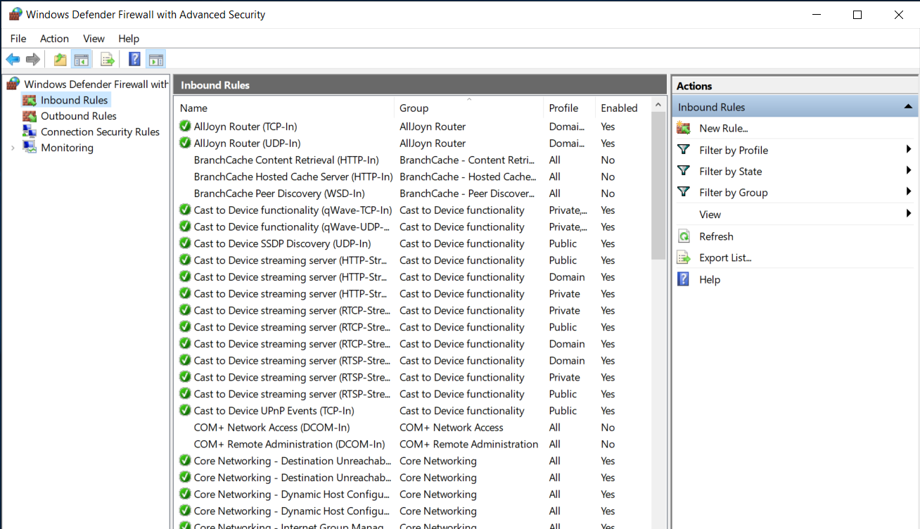 CrownCloud Wiki - How To Allow Port In Firewall On Windows Server 2019