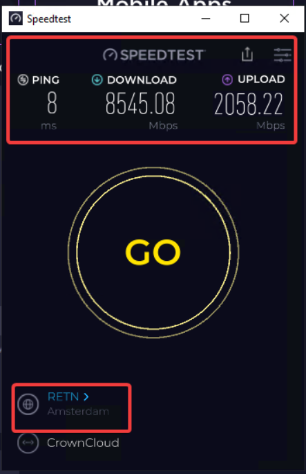 CrownCloud Wiki - Slow Speed Results With Speedtest On Windows OS