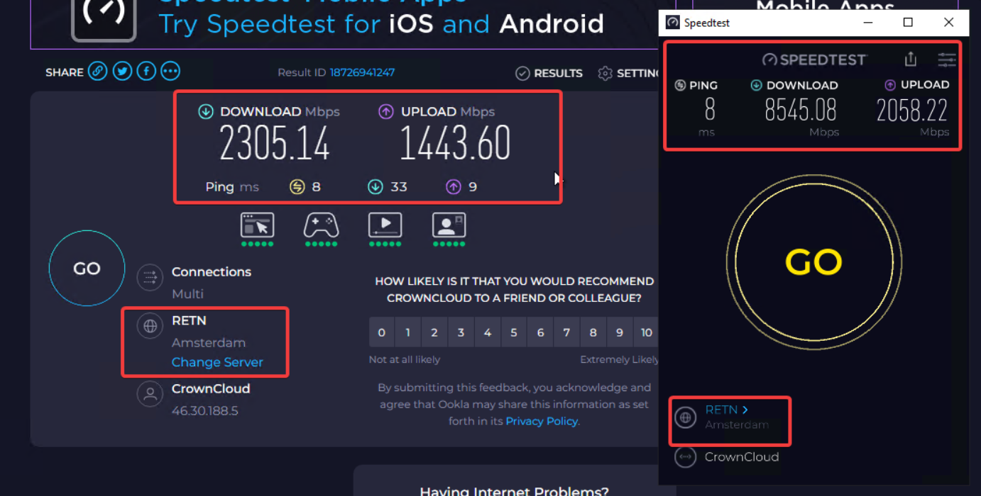 CrownCloud Wiki - Slow Speed Results With Speedtest On Windows OS