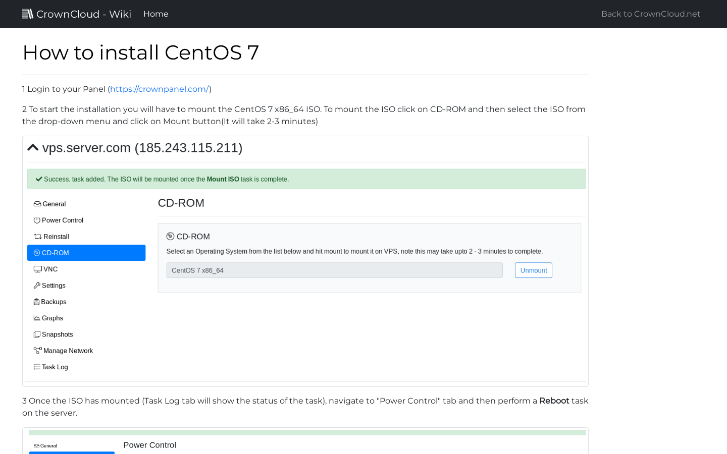 CrownCloud Wiki - How To Install CentOS 7 CrownCloud Wiki - How To Install CentOS 7